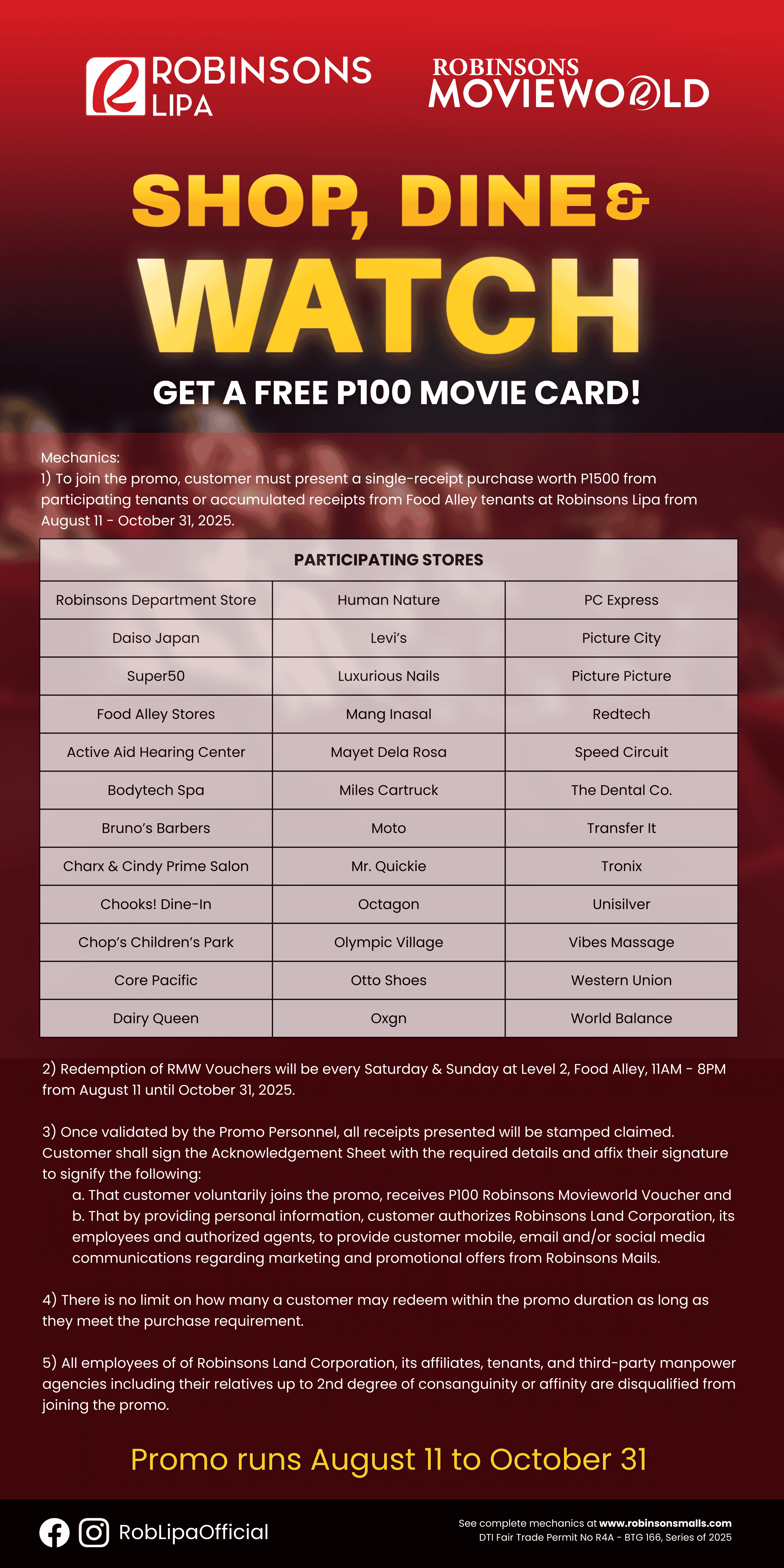 Mall Tab | Robinsons Malls